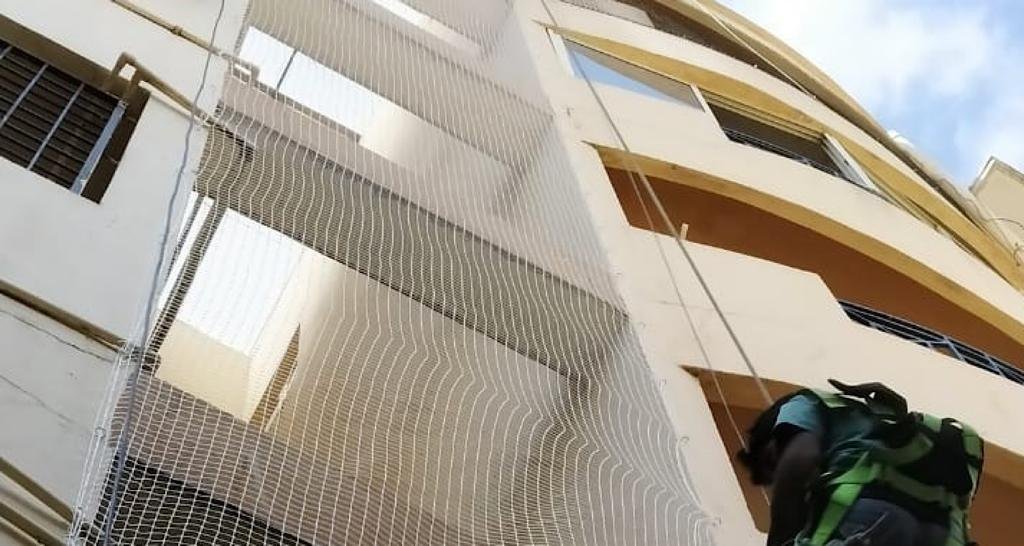 Duct Area Net - Building Bird Net Nungambakkam Chennai - SPL Bird Net ...